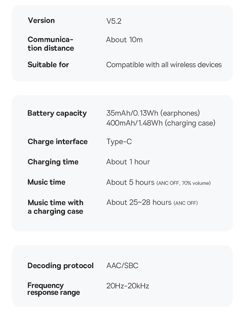 Baseus Bowie WM05 ANC TWS Fones De Ouvido Sem Fio Bluetooth 5.2 ...