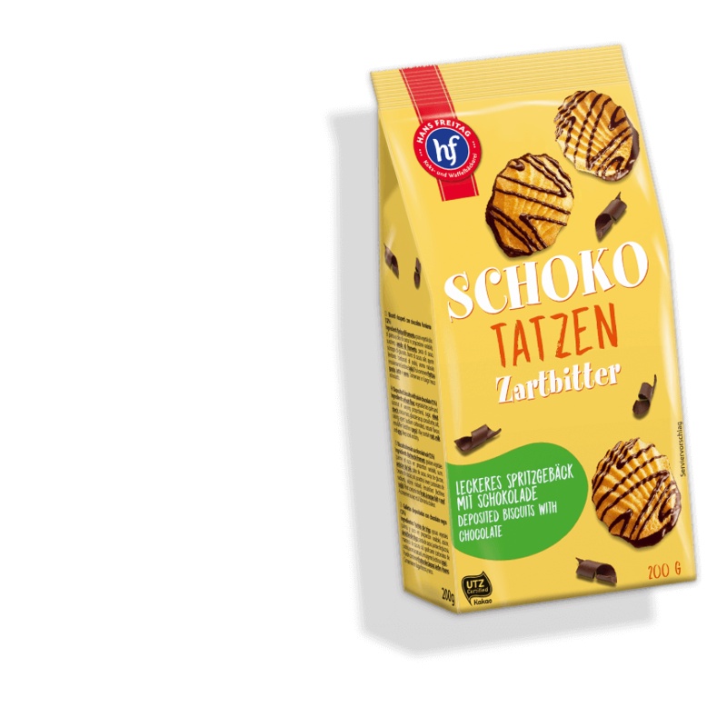 Biscoito Chocolate Schoko Tatzen Zarbitter Hans Freitag 200g Importado ...