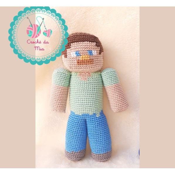 Steve Minecraft Amigurumi | Shopee Brasil