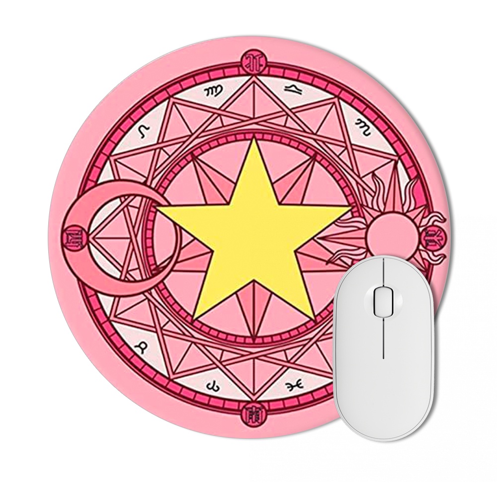 Mouse Pad Redondo Sakura Card Captors Anime Geek Rosa Nerd | Shopee Brasil