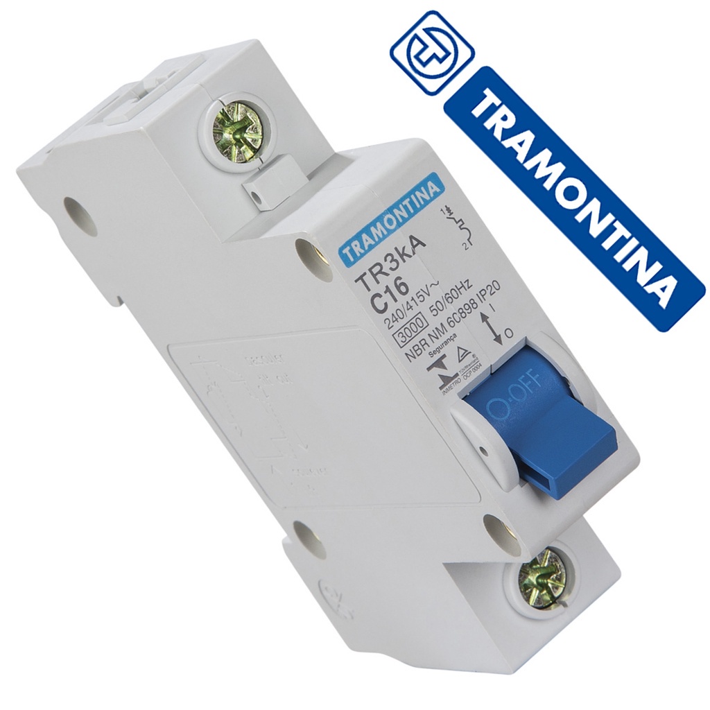 Disjuntor TR3KA 1P 16A Curva C Tramontina | Shopee Brasil