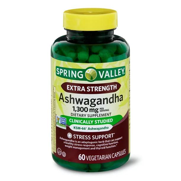 SPRING VALLEY ASHWAGANDHA 1300MG COM 60 CÁPSULAS SUPLEMENTO | Shopee Brasil