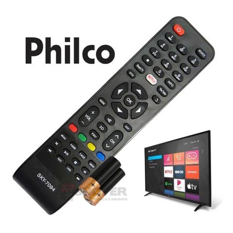 Controle Remoto Tv Philco Smart 3d Netflix Youtube SKY-7094 LE-7094 ...