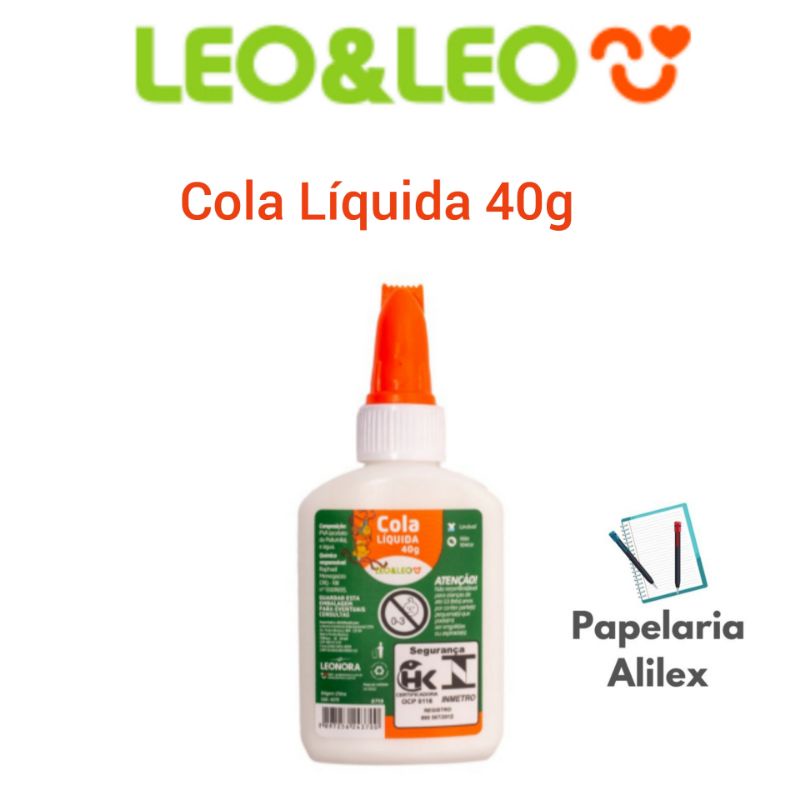 Cola Líquida Branca Escolar 40g Leo e Leo | Shopee Brasil