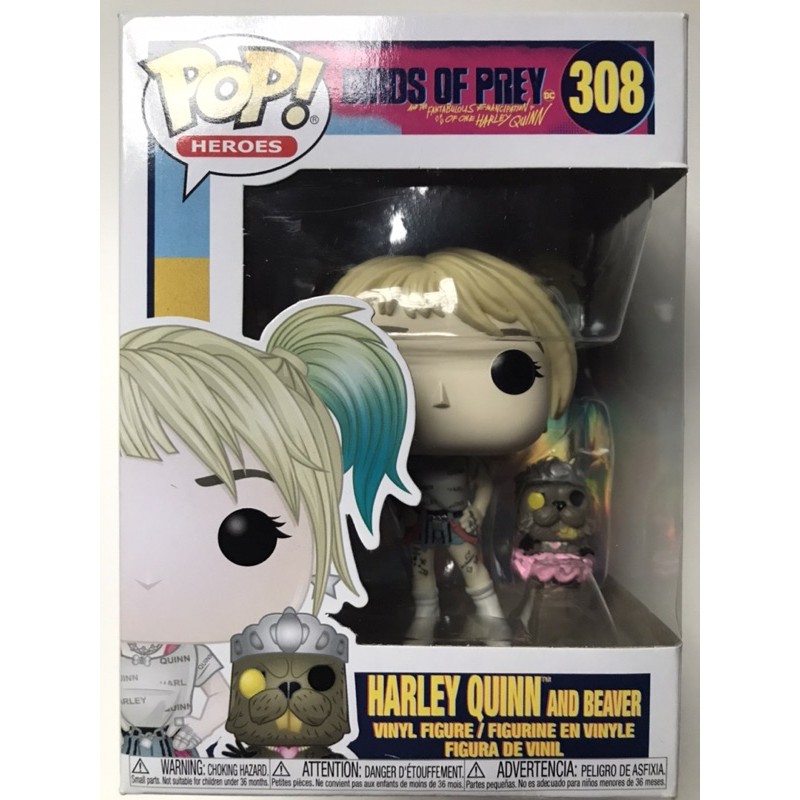 Funko Pop! Heroes Birds of Prey #308 - Harley Quinn and Beaver ...