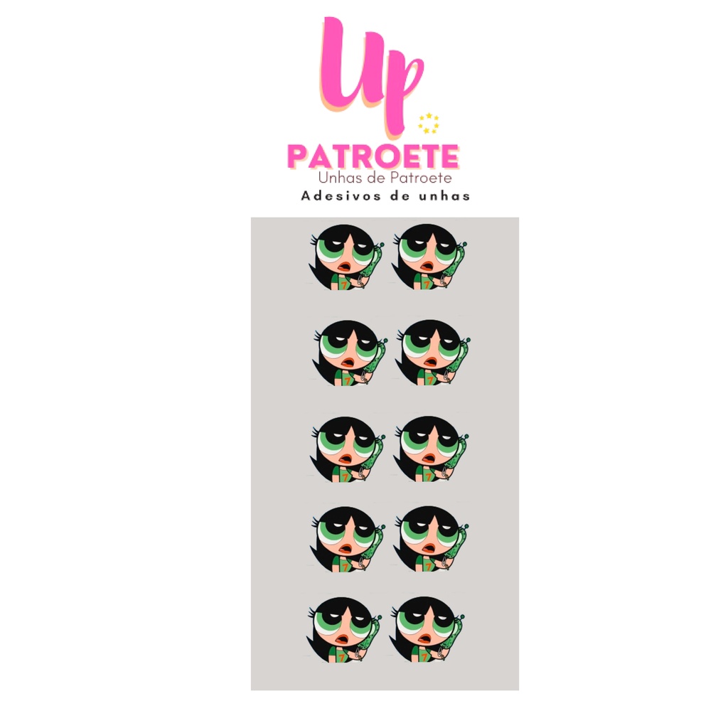 Adesivos de unhas Meninas Super Poderosas Docinho | Shopee Brasil