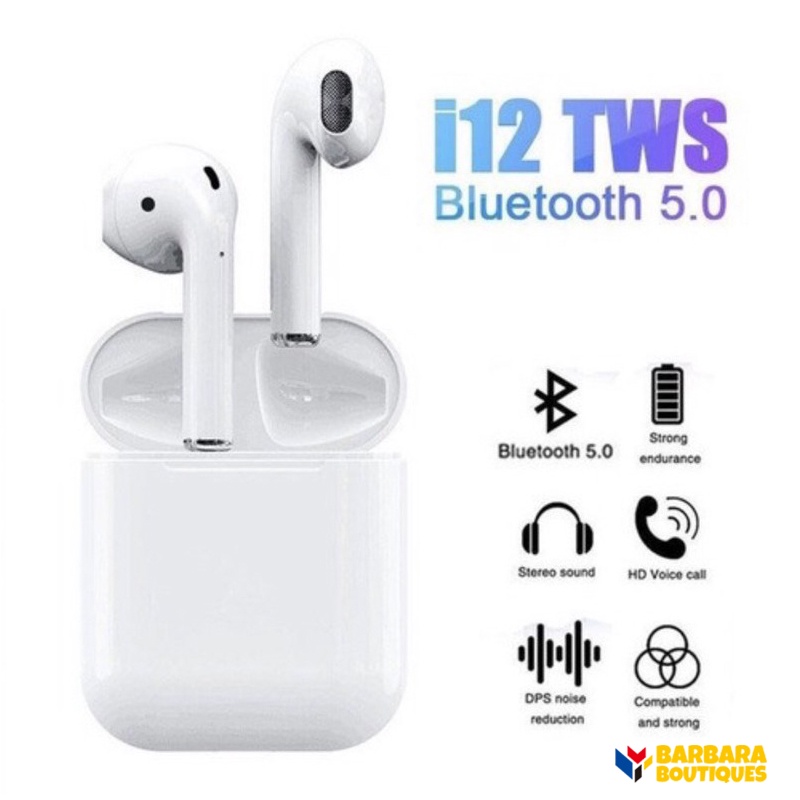 Fone De Ouvido Sem Fio I12 Tws Bluetooth Com Microfone | Shopee Brasil