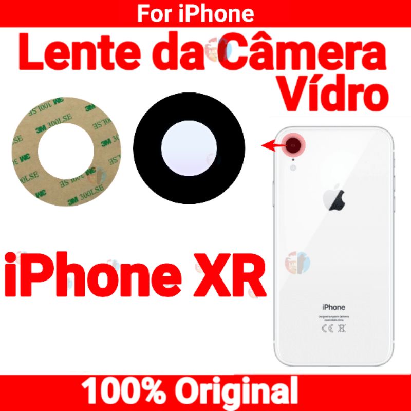 Lente Vidro Camera Principal iPhone XR Vidrinho Original | Shopee Brasil