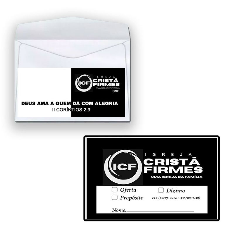 100 Envelope De Dízimo Personalizados Frente E Verso | Shopee Brasil