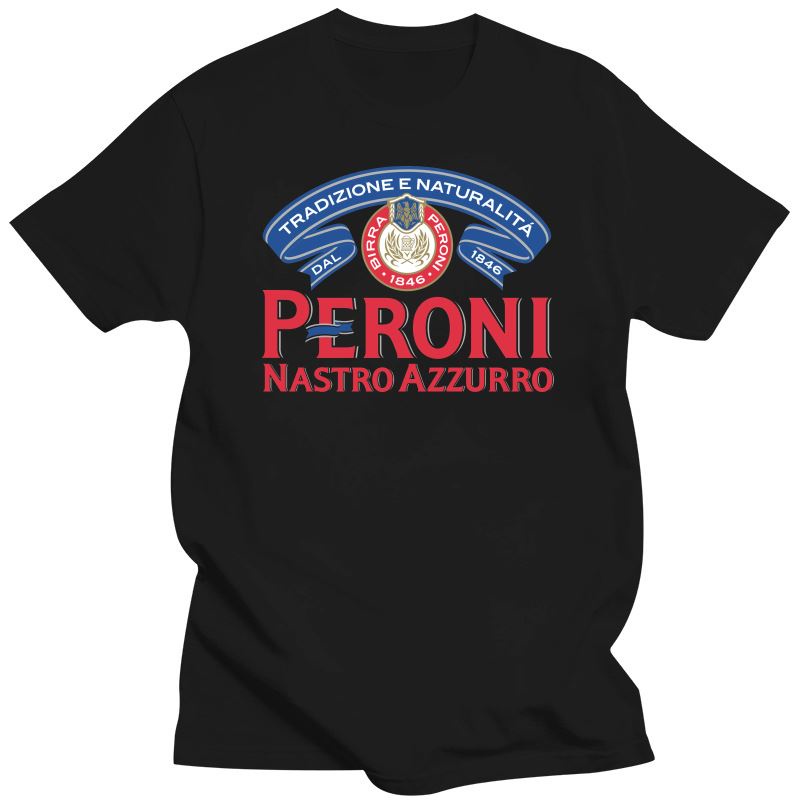 Novo Peroni Nastro Azzurro Cerveja Italiana Blcak Camisa Branca ...