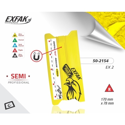 Espátula Semi Profissional Angulada Exfak Código 50-2154 | Shopee Brasil
