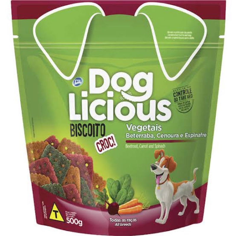 Biscoito DogLicious Croc Vegetais 500g | Shopee Brasil
