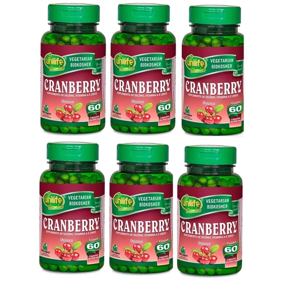 Kit C/6 Original 500mg C/60 Cáps - Cranberry | Shopee Brasil