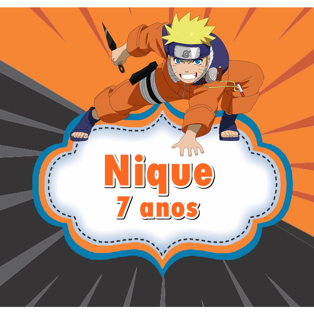 Kit adesivos personalizados para festa tema Naruto | Shopee Brasil