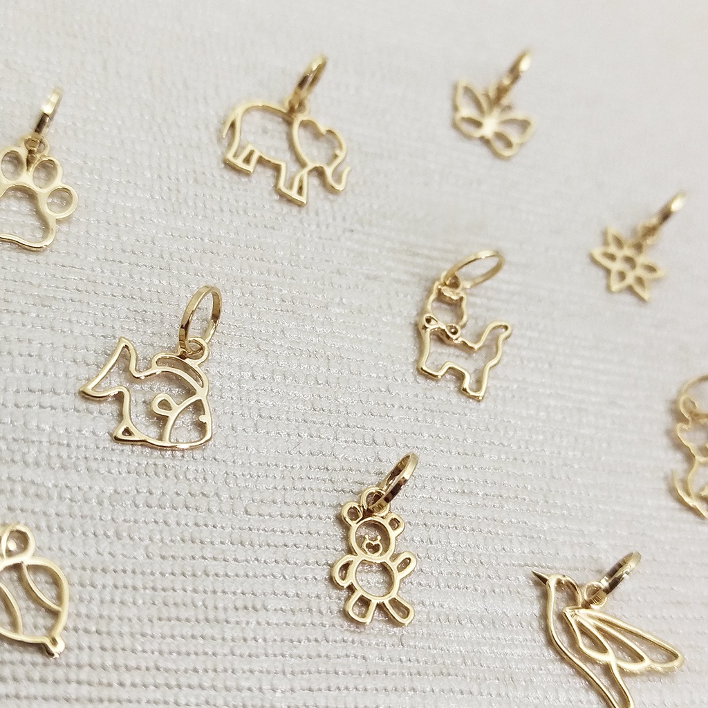 Pingentes Coleção Delicate Em Ouro 18k | Shopee Brasil
