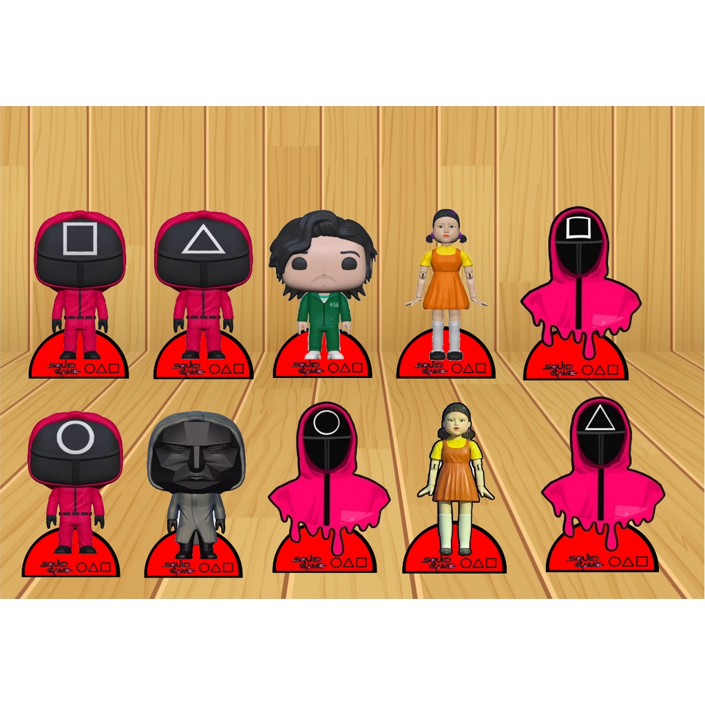 Squid Game 10 Displays de Mesa de 15 a 20 cm Madeira Mdf 3mm | Shopee ...