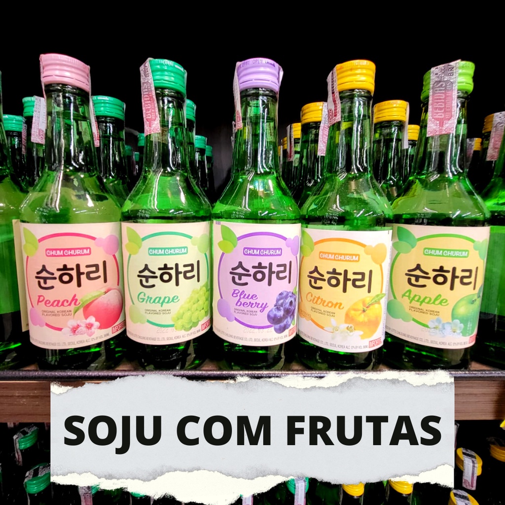 Soju Bebida Tradicional Coreana com Frutas - Chum Churum com Frutas 360ml | Shopee Brasil