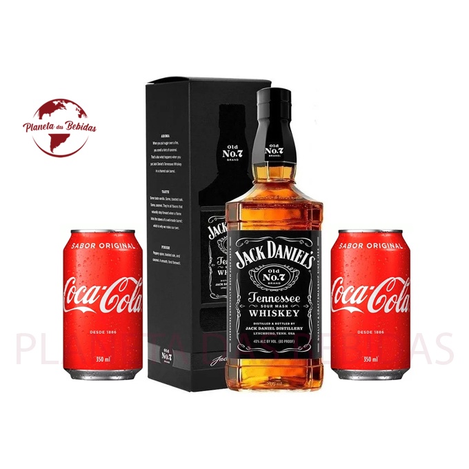 Combo 1 Whisky Jack Daniel's 1000 ml + 2 Coca Cola 350 ml | Shopee Brasil