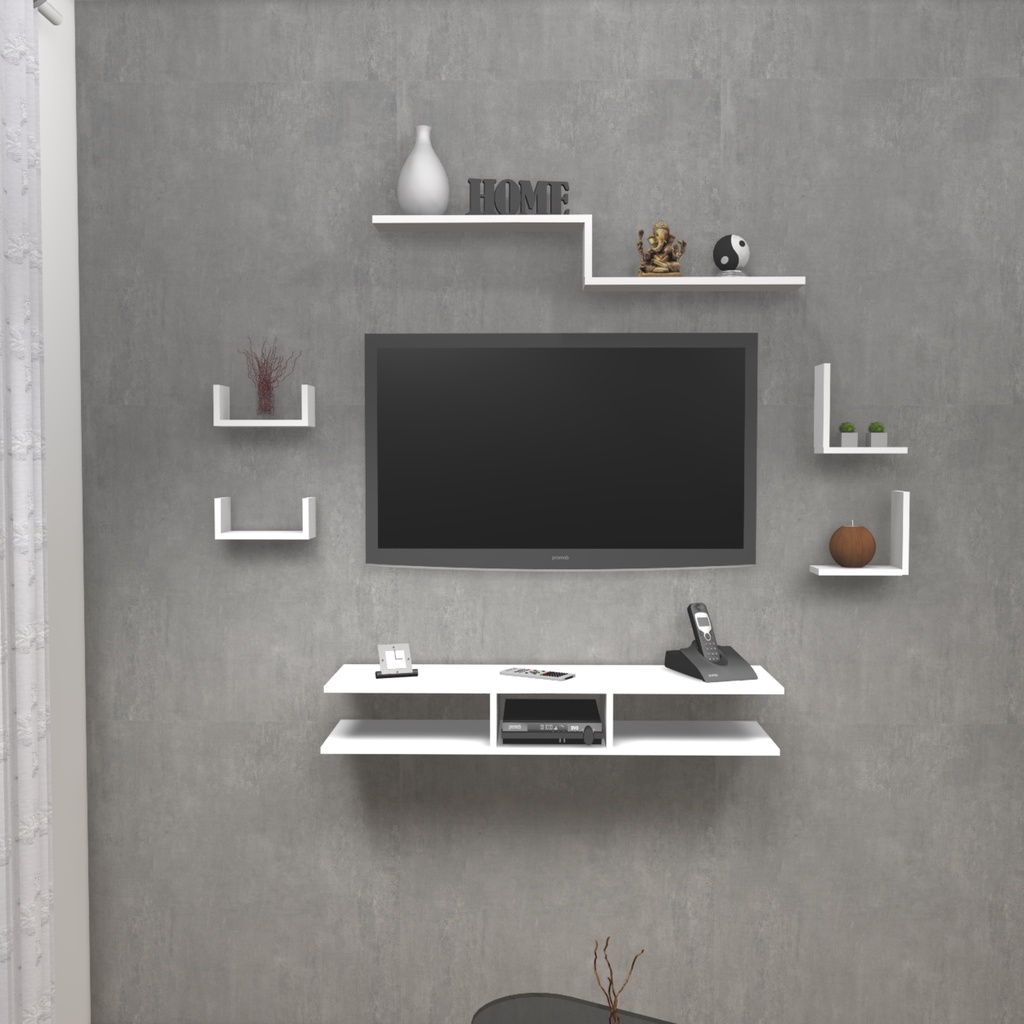 Rack p/ Tv com prateleira Z de parede | Shopee Brasil