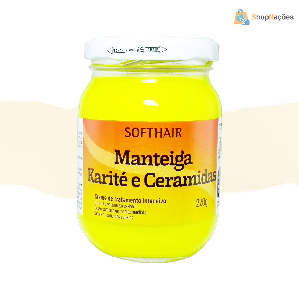 Manteiga Capilar Karité e Ceramidas SoftHair - 220g | Shopee Brasil