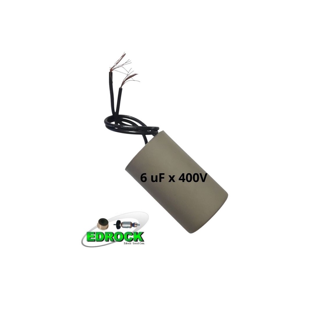 Capacitor 6uf X 400v P/ Partida Motores Diversos | Shopee Brasil