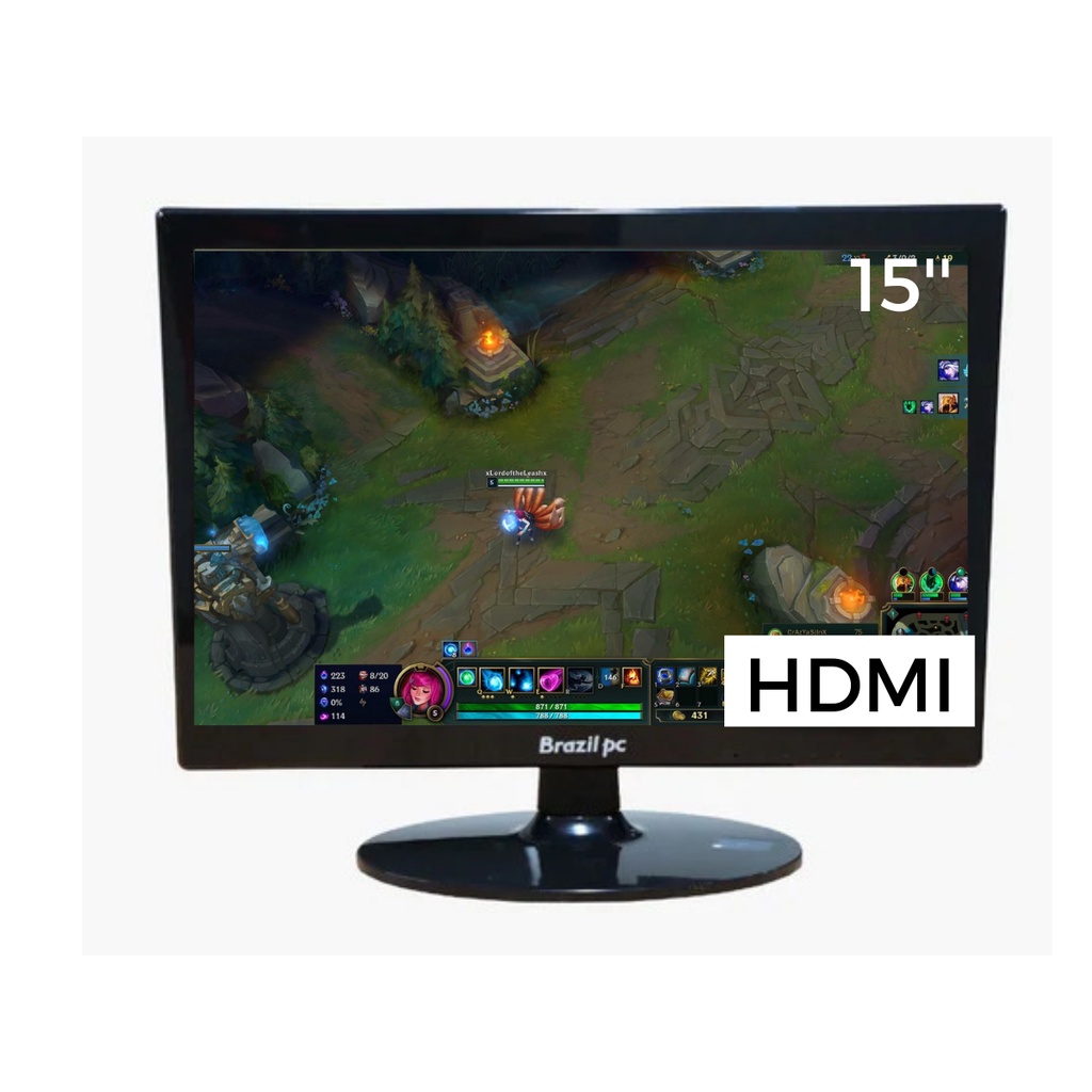 Monitor Led 15.4 Brazilpc Preto Widescreen | Shopee Brasil