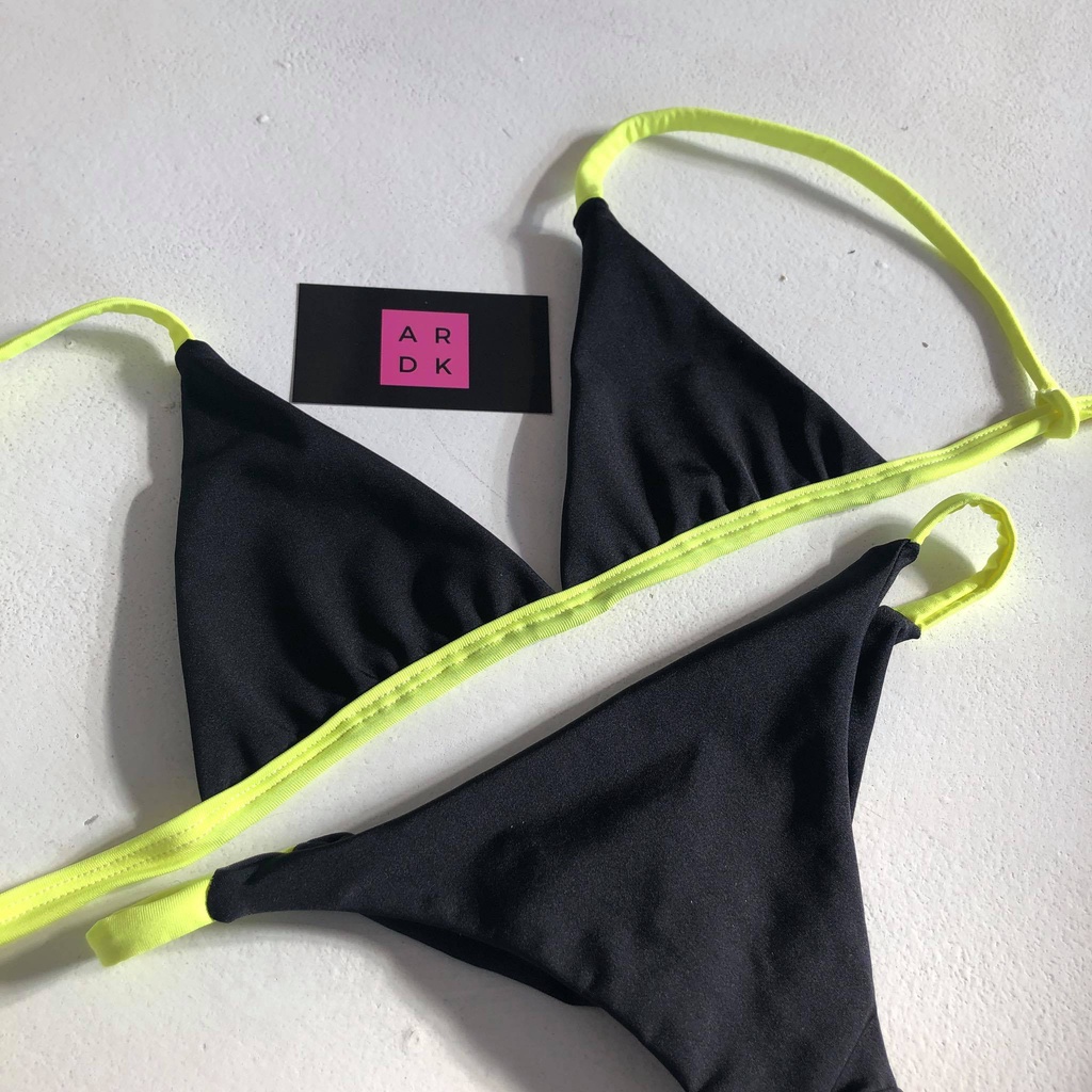 Biquini Moda Praia Neon com Bojo | Shopee Brasil