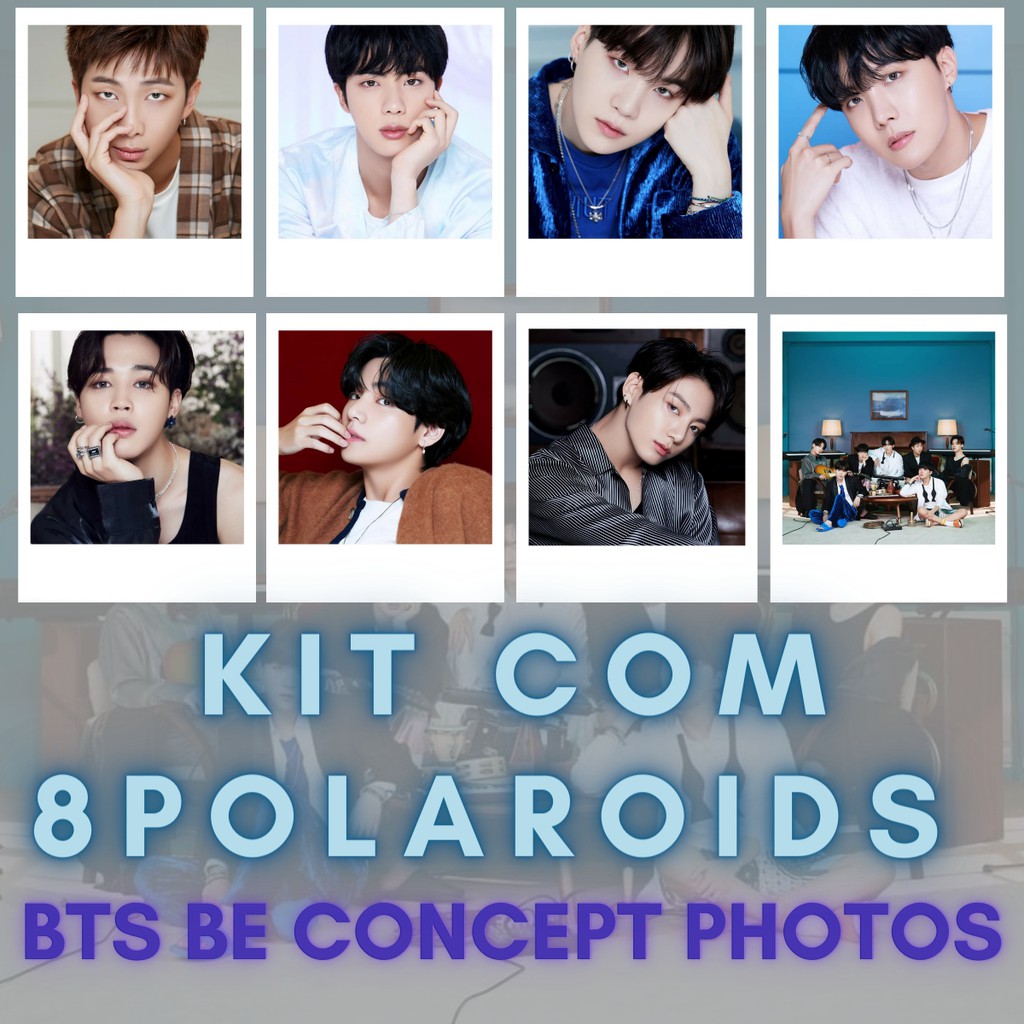 Kit Com 8 Polaroids Do Novo Álbum Do Bts - BTS BE POLAROIDS | Shopee Brasil
