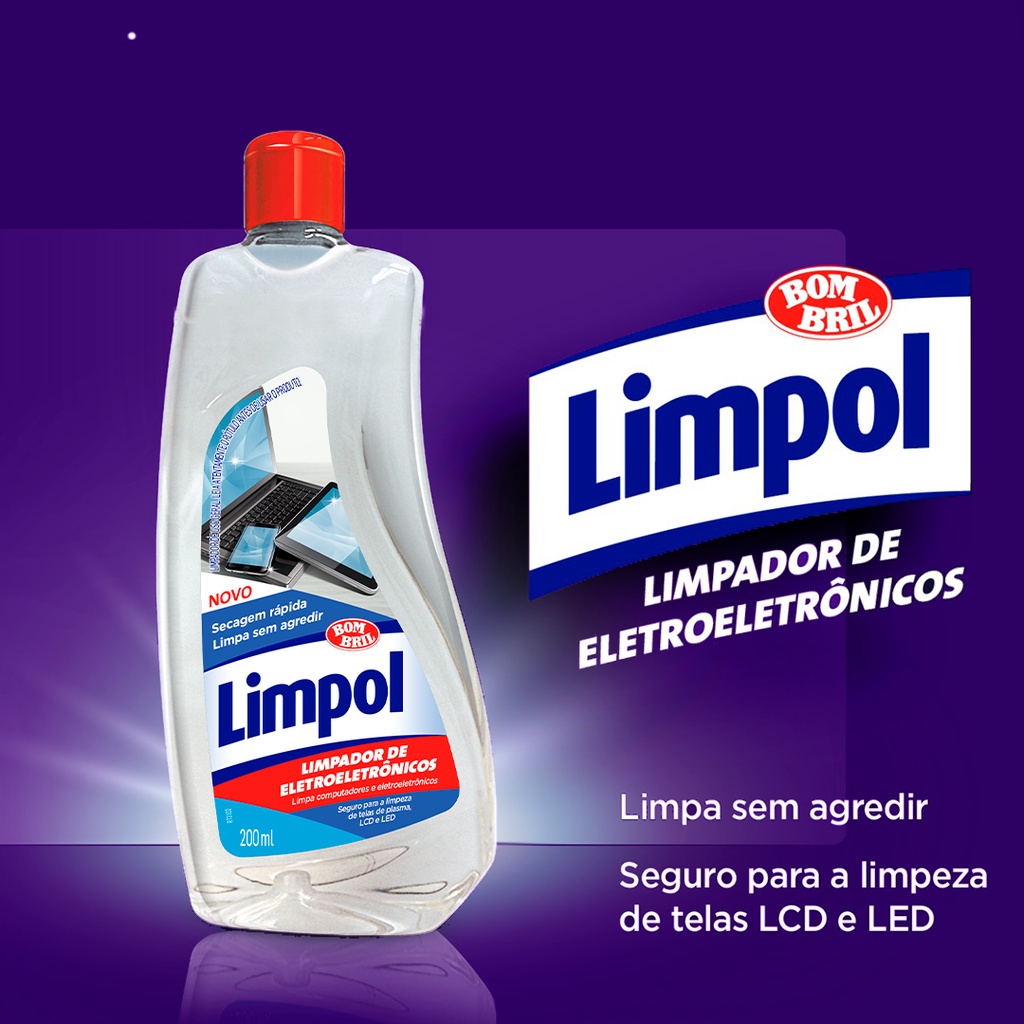 Limpador Eletroeletrônicos 200ml, Limpol | Shopee Brasil