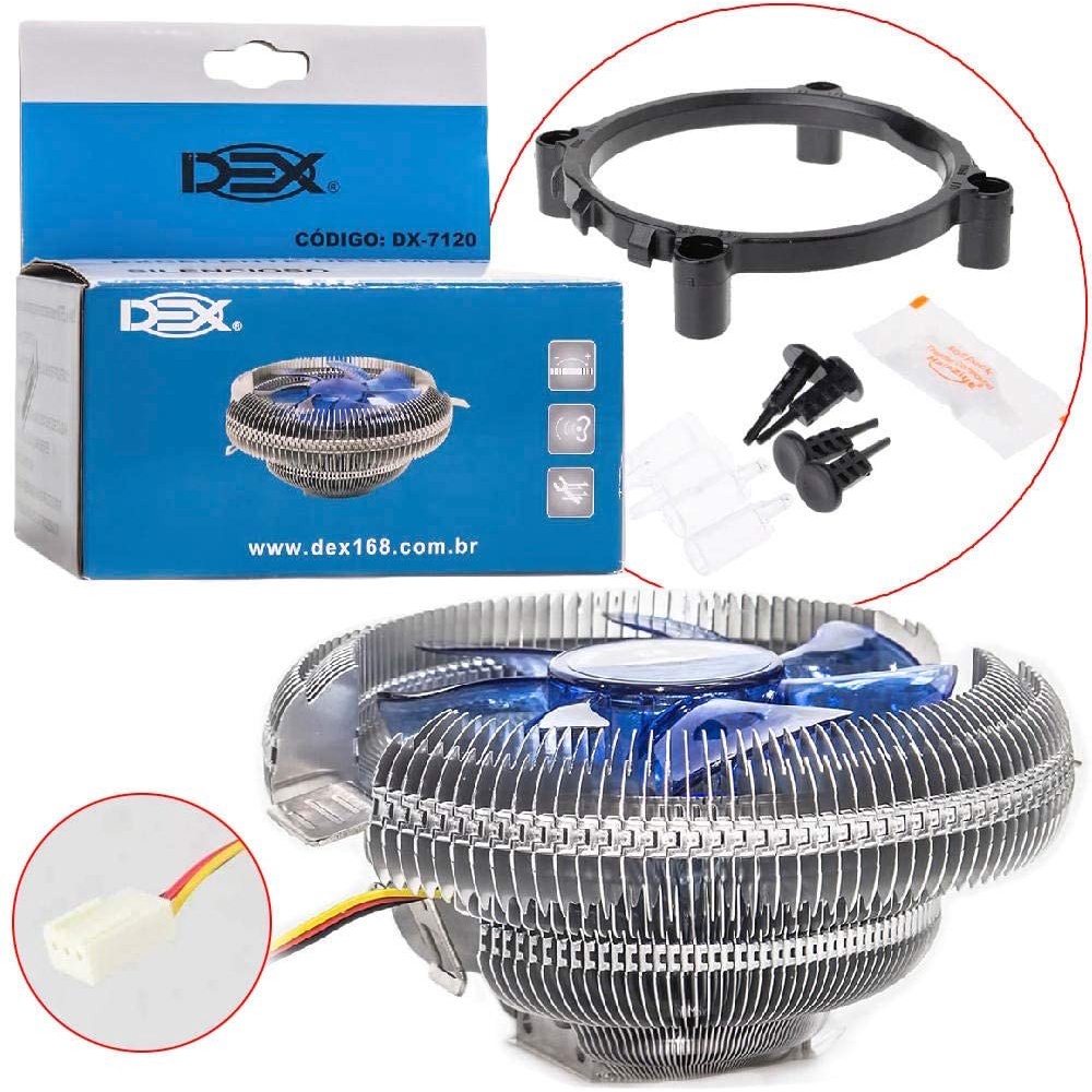 Cooler universal Dissipador Para Processador intel / amd 1155 1156 Dex ...