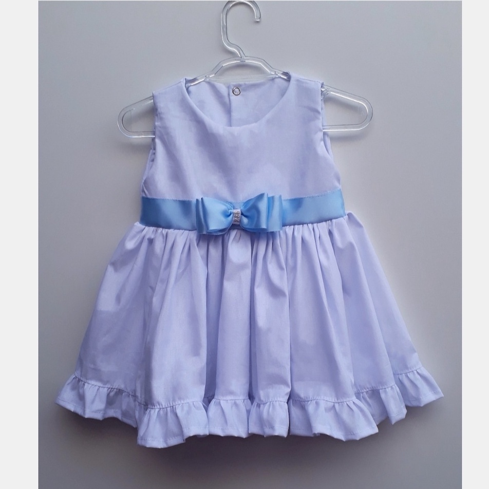 Vestido Infantil Bebê Menina Branco para Festa / Batizado Clara - Tam P ...
