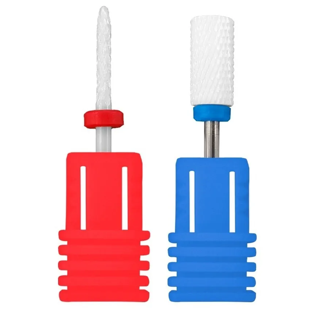 Kit 02 Brocas Ceramica Manicure Acabamento Cutilagem Alongamento de ...