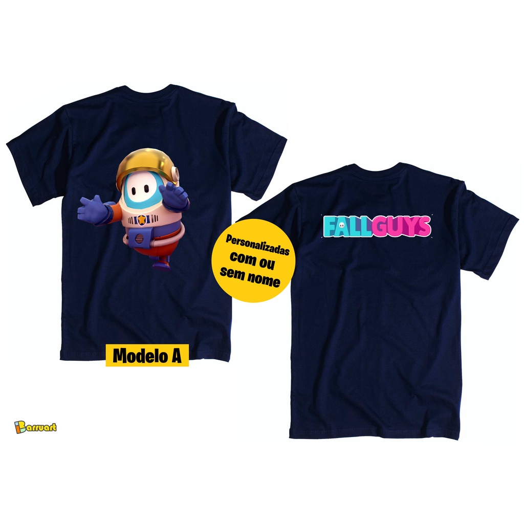 Camiseta Algodão Fall Guys Gamer Menino | Shopee Brasil
