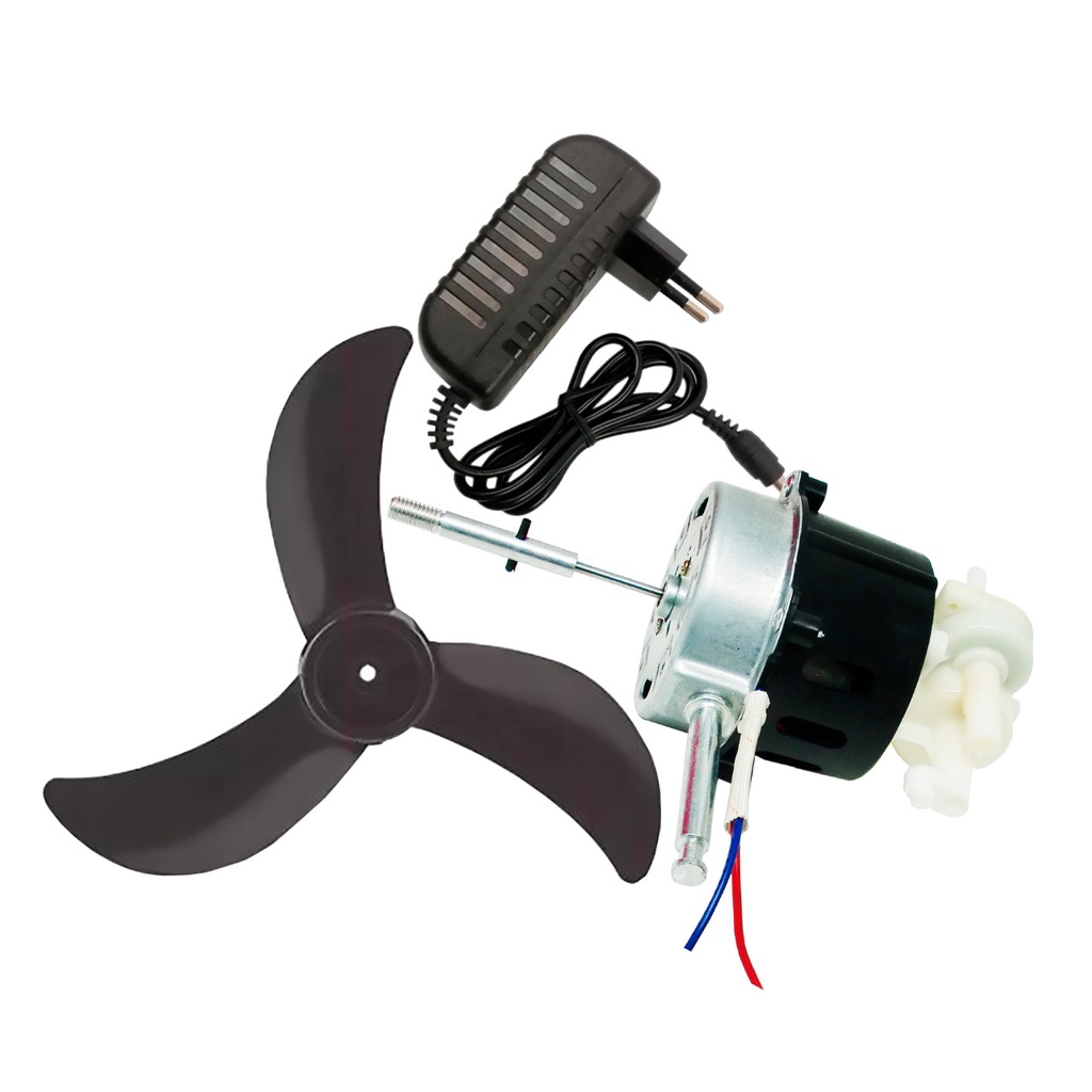 Kit Motor De Ventilador Tesla+ Fonte Bivolt + Hélice | Shopee Brasil