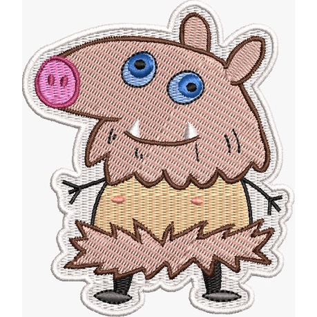 Kimetsu no Yaiba demon slayer Inosuke peppa pig patch 9x7 cm ...