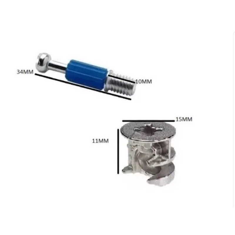 conector minifix com parafuso soprano 20 unidades | Shopee Brasil