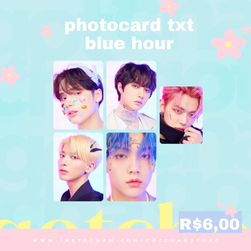 Photocard Txt Blue Hour | Kpop Card Fanmade | Shopee Brasil