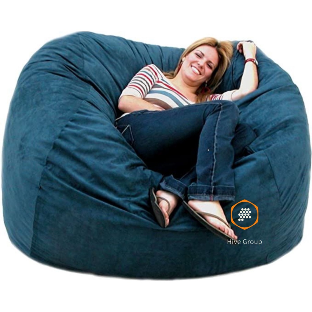 Puff Gigante Redondo Suede 140x20 Sem Enchimento - Escorrega o Preço