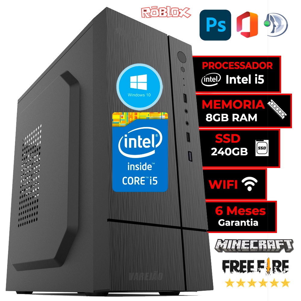 Cpu Pc Intel Core I5 3470 + Placa H61 1155 + 8 Gb + Ssd 240 | Shopee Brasil