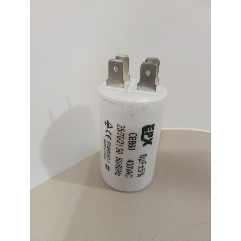 Capacitor De Partida Para Motor 6mf Epx 400vac | Shopee Brasil