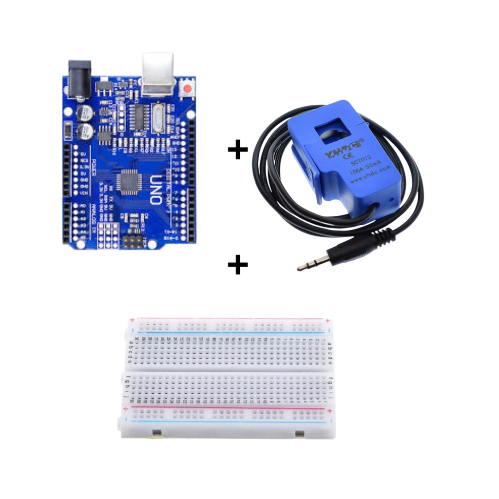 Arduino Uno Sensor De Corrente Não Invasivo Sct 013 Protoboard