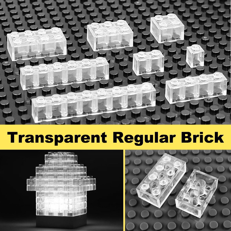 Bloco De Construção Transparente Série Pequena Compatível Lego Particle ...