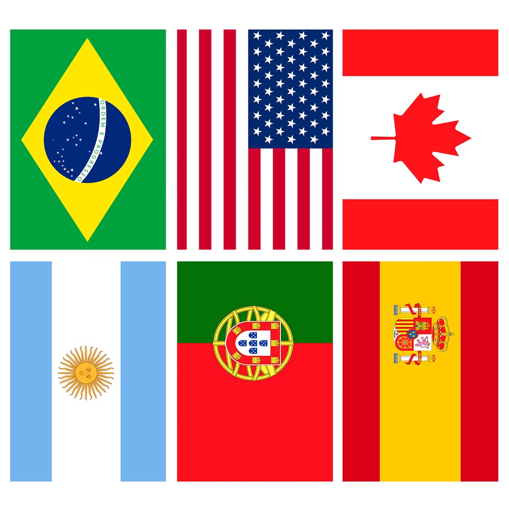 Plaquinhas Decorativas Bandeira de Países - Placa decoração de Parede ...