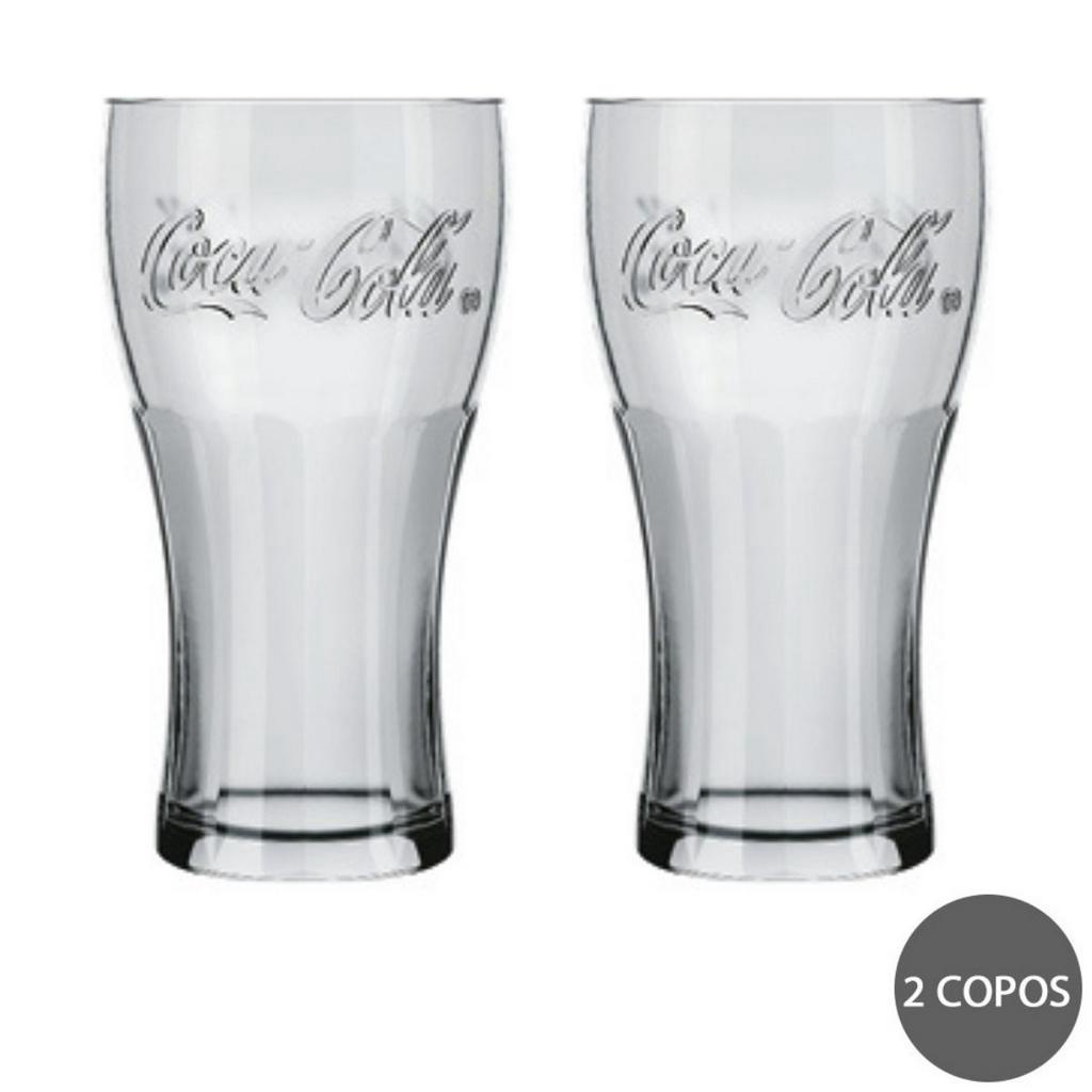 Conjunto 2 Copos Coca Cola 470ml Vidro Nadir Suco Agua | Shopee Brasil