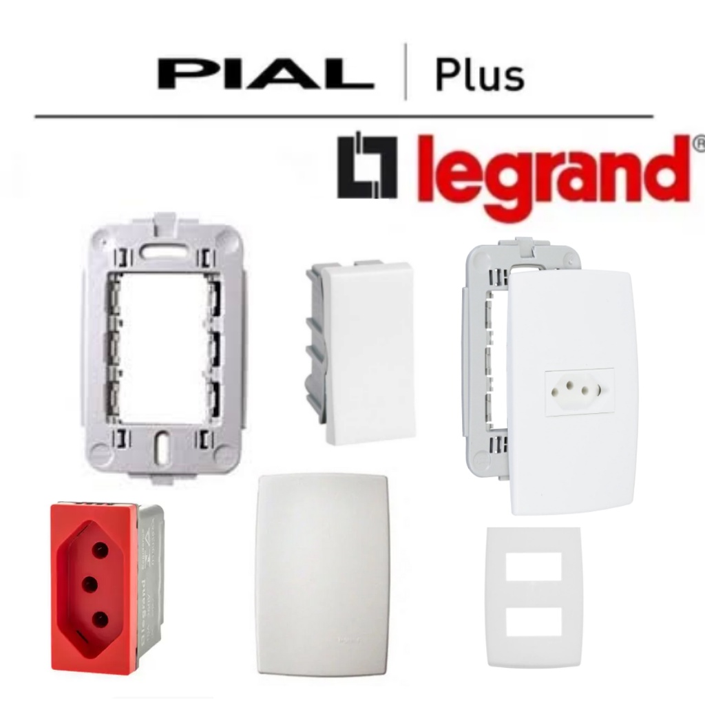 Pial Plus Legrand Interruptor / Tomada / Placa / Suporte | Shopee Brasil