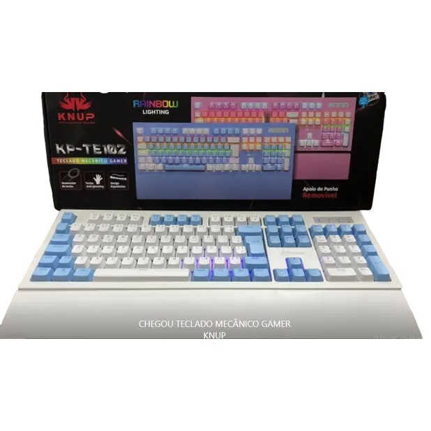 Teclado Gamer Mecânico Knup Rainbow 107 Teclas Led RGB KP - TE102 ...