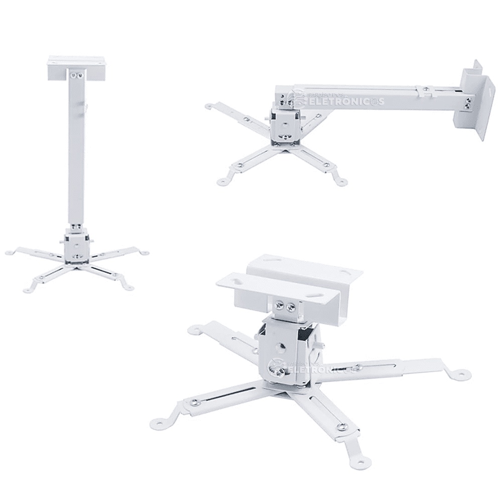 Suporte Projetor Universal Teto Parede Até 15kg Extensor Integrado ...