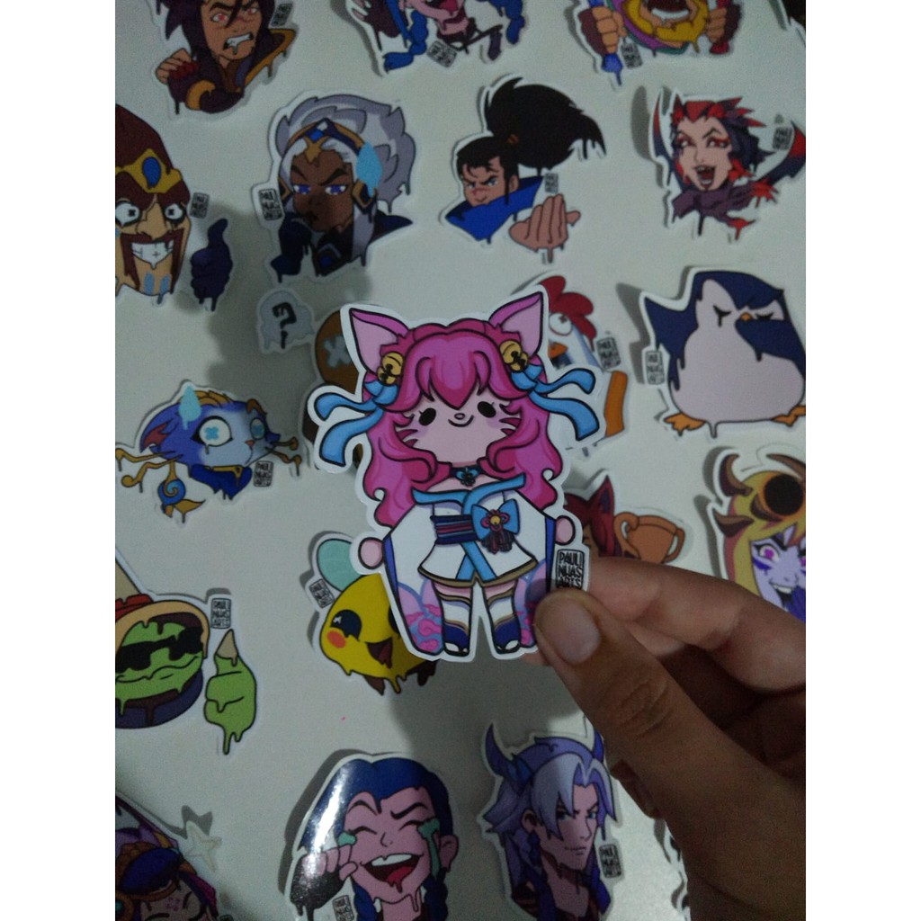 Adesivo League of Legends Chibi ahri spirit Blossom mid sticker kawaii ...