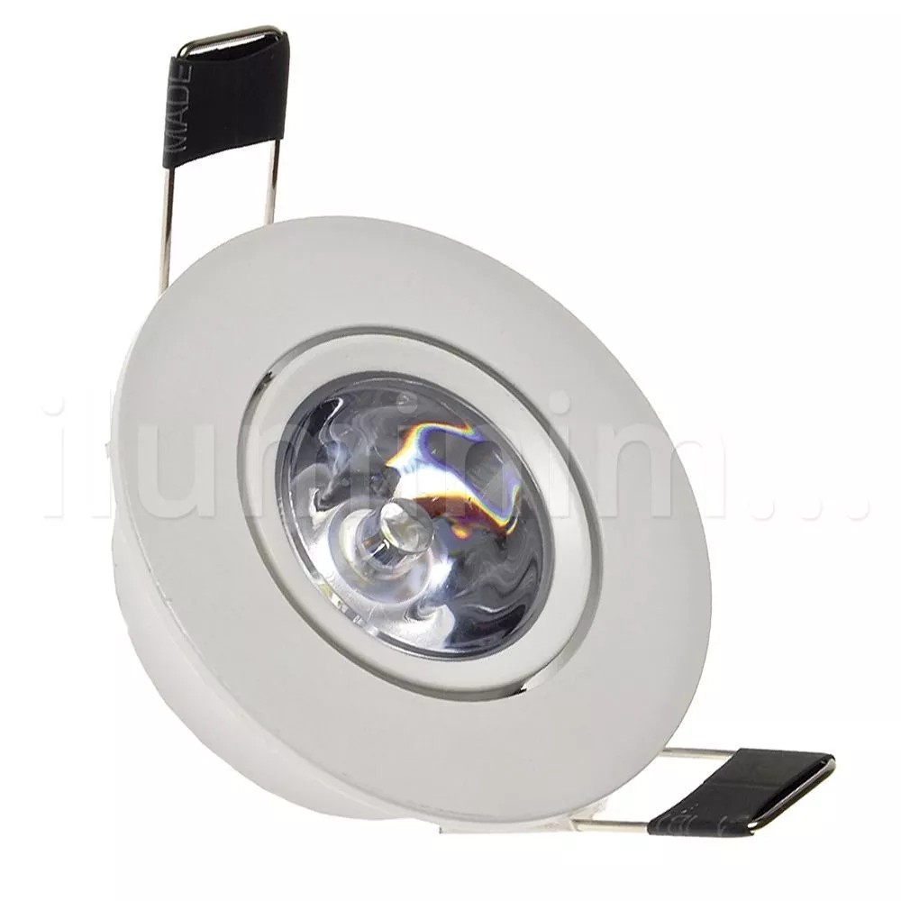 Mini Spot Redondo Direcionavel Led 3w Branco Quente 110v-220v | Shopee ...