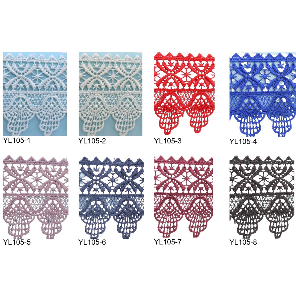 Renda De Guipir Yl105 C/13,70 Mt, Cor: Diversas Cores | Shopee Brasil